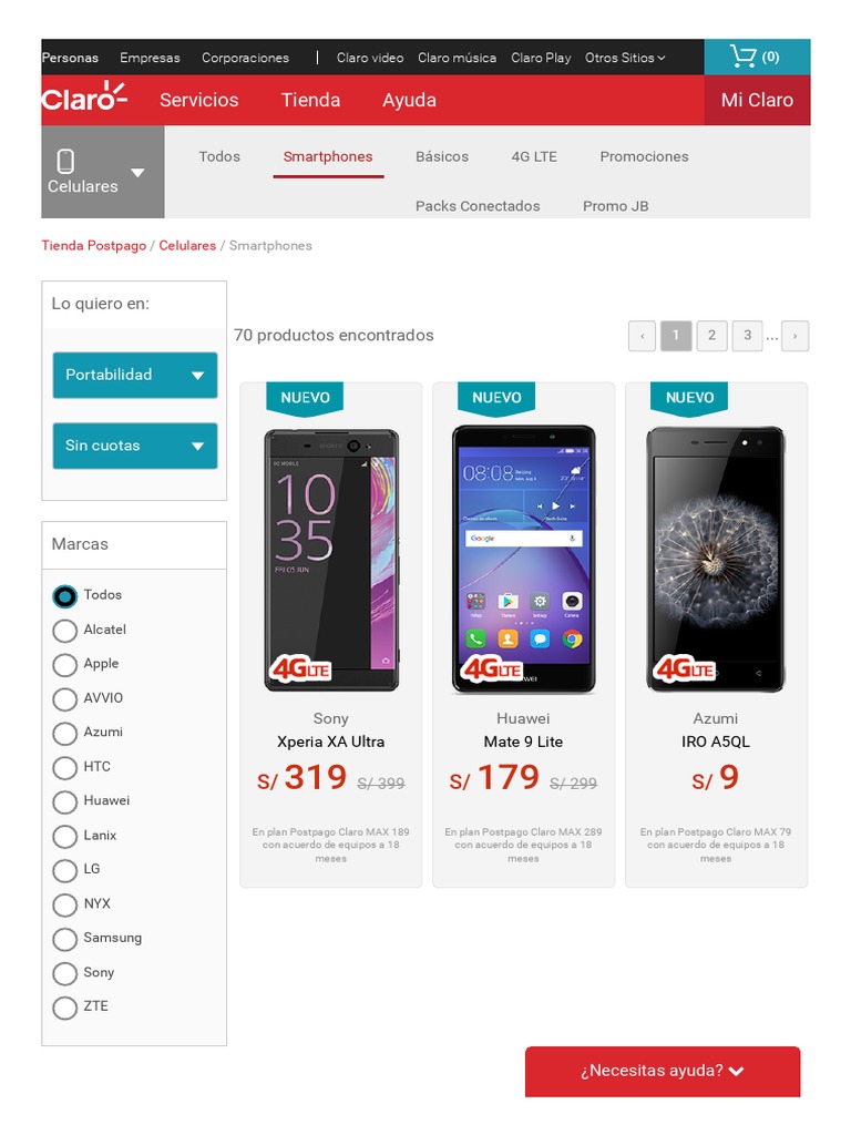 Celulares CLARO Catálogo | PDF | Lte (Telecomunicaciones) | Inalámbrico