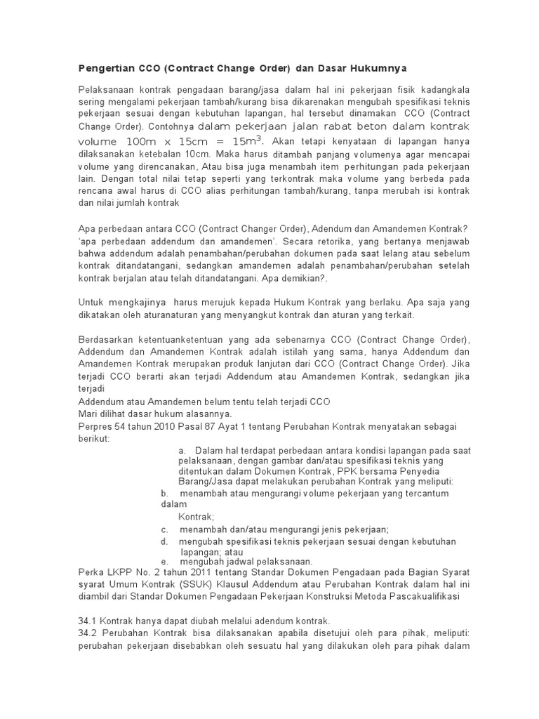 Pengertian CCO | PDF | Pengelolaan Keuangan & Uang | Teknologi & Rekayasa