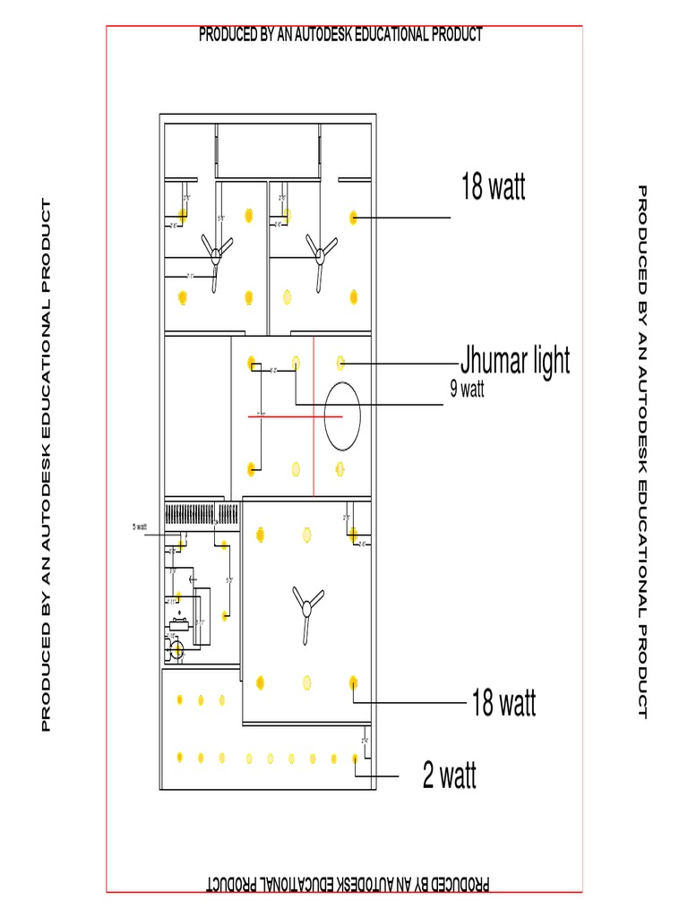Electrical Layout Drawing for Light Fixture Placement in a Large Room ...