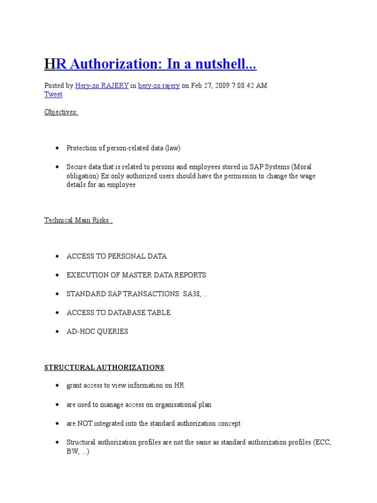 HR Authorization | PDF | Employment | Databases