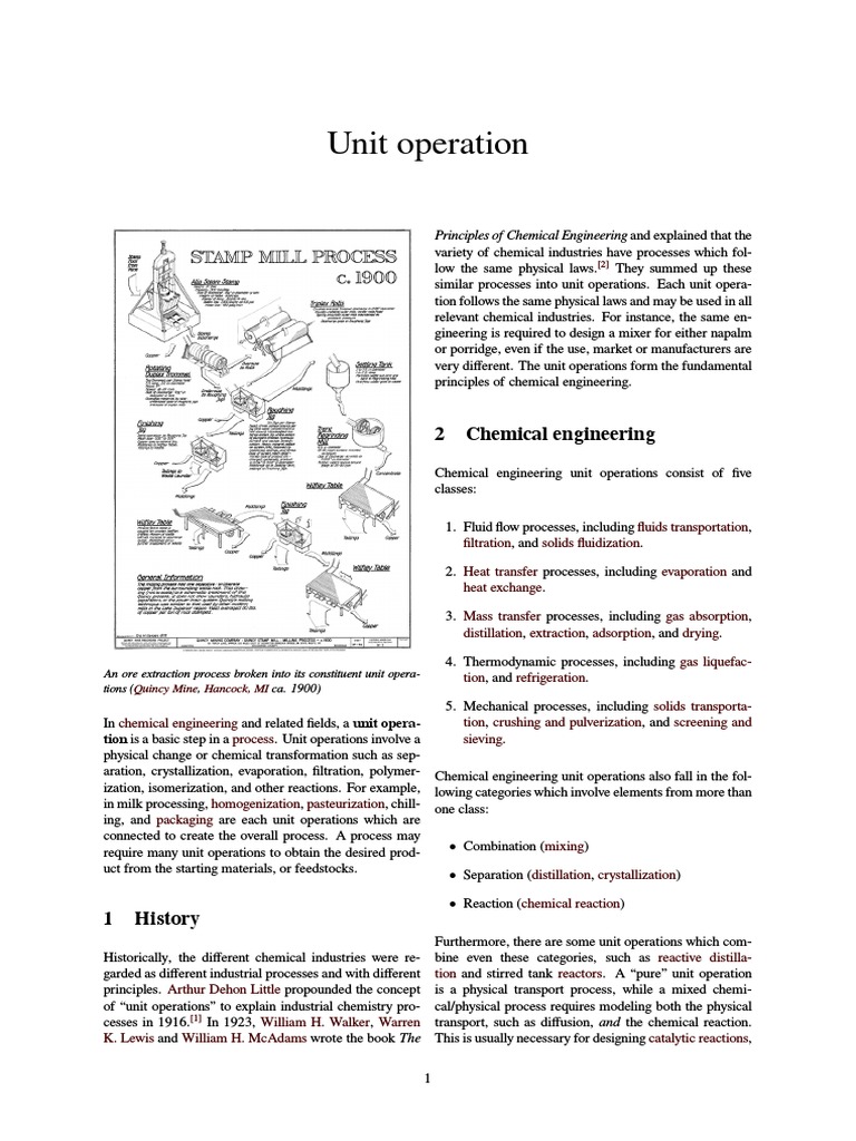 Unit Operation: 2 Chemical Engineering | PDF