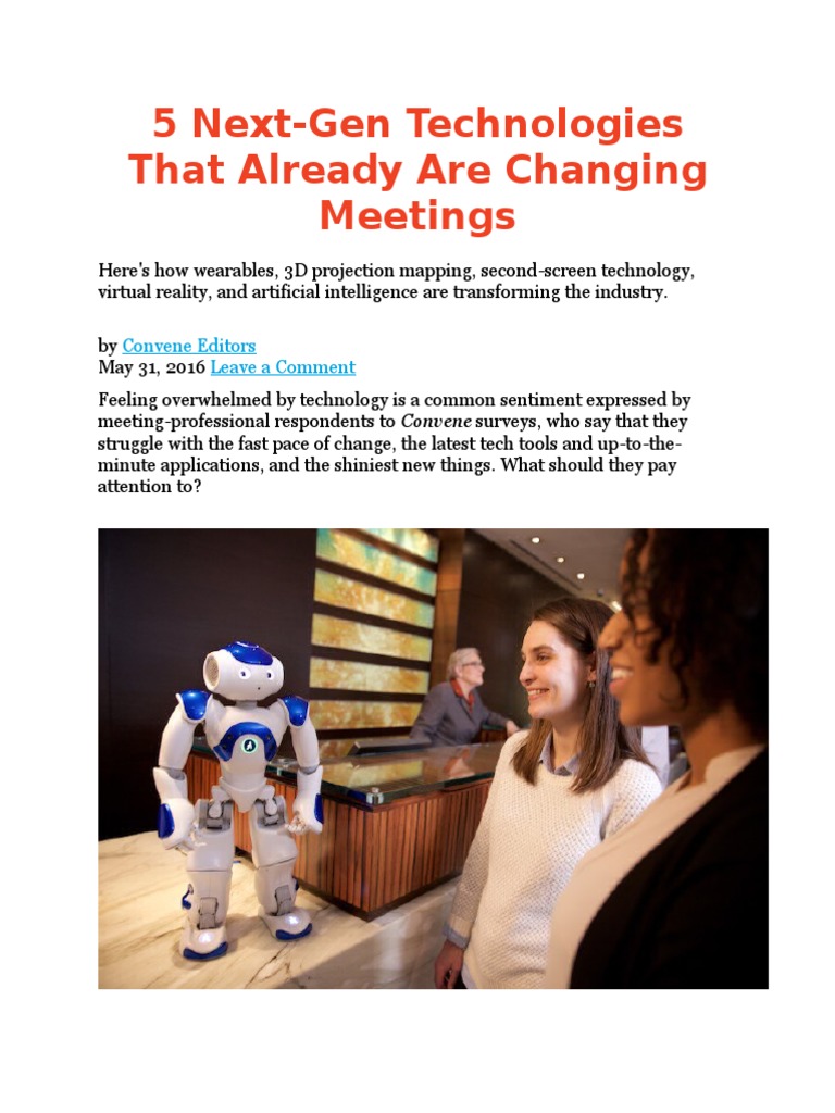 5 Next - Gen Technologies | PDF | Virtual Reality | Watson (Computer)