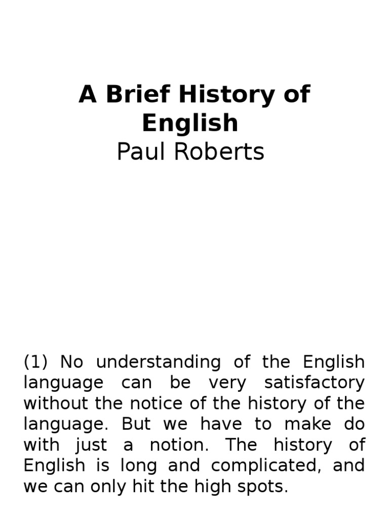 A Brief History of English | PDF | English Language | Grammatical Number