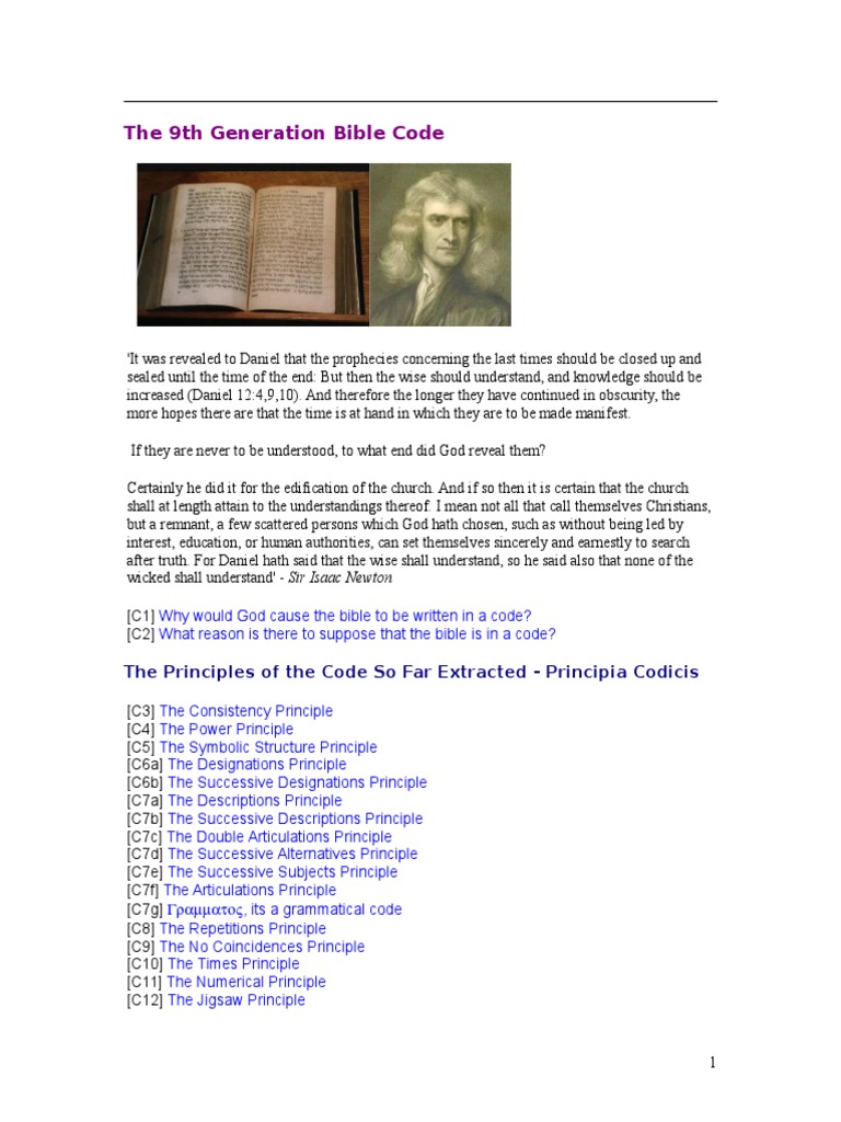 Bible Code | PDF | Bible | Jesus