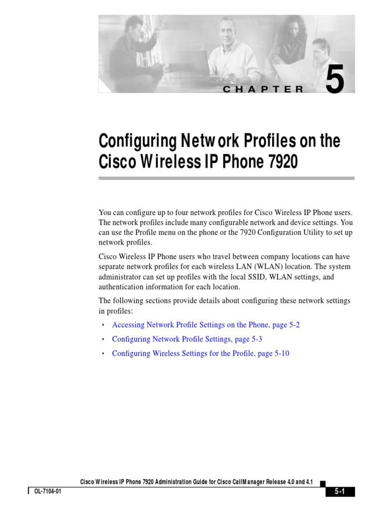 Configuring Network Profiles On The Cisco Wireless IP Phone 7920 | Download Free PDF | Ip ...