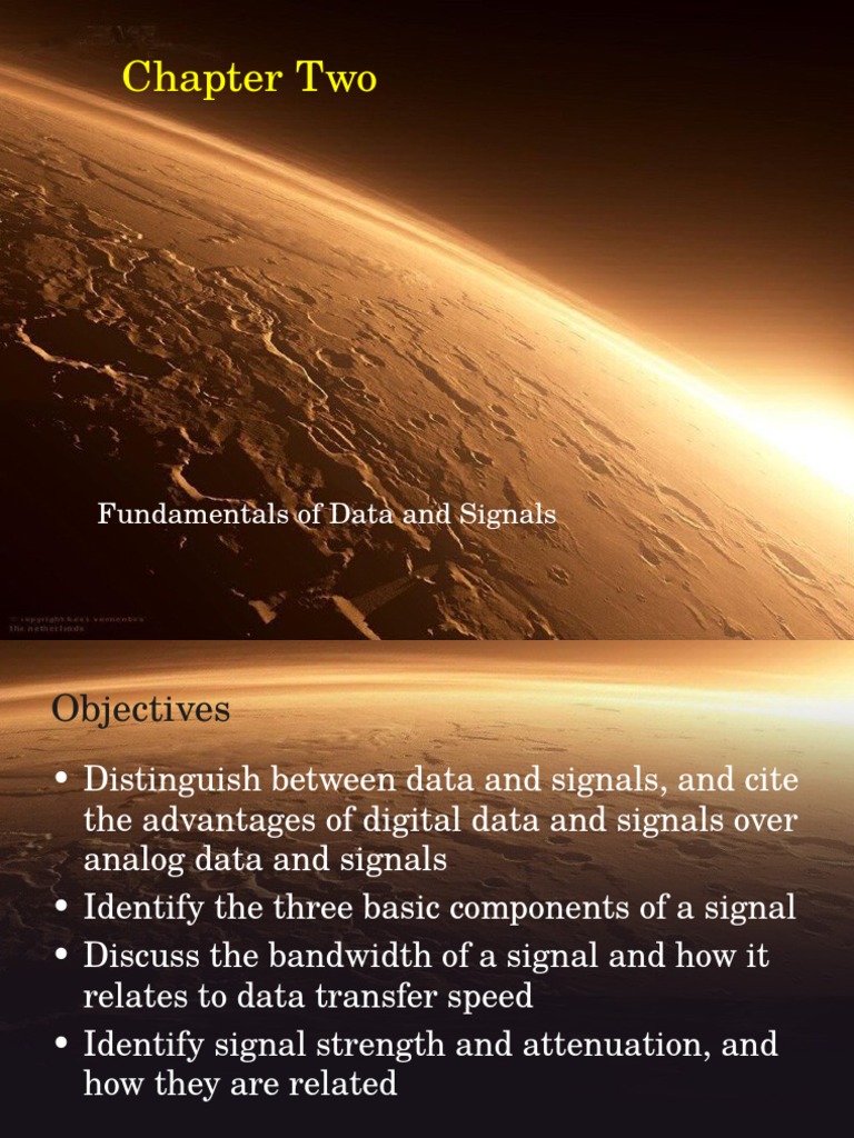 Chapter Two: Fundamentals of Data and Signals | PDF | Modulation | Data ...