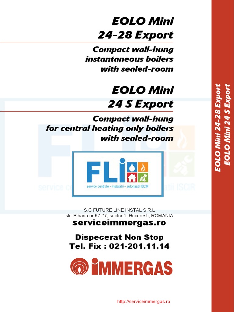 EOLO Mini 24-28 Boiler Manual | PDF | Water Heating | Boiler