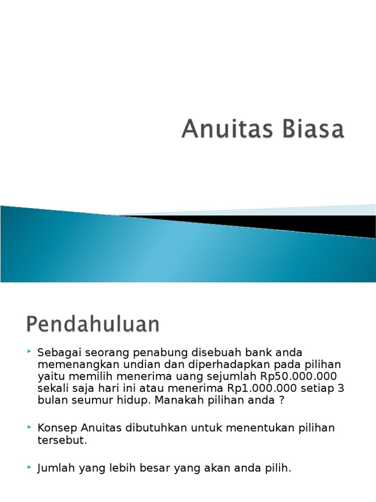 Anuitas Biasa | PDF