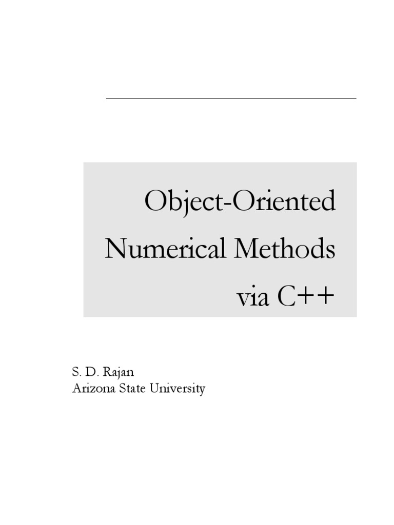 Rajan Object Or75678iented Numerical Methods Via C | PDF | Computer Program | Programming