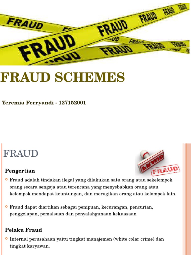 Tugas Presentasi Fraud Schemes | PDF