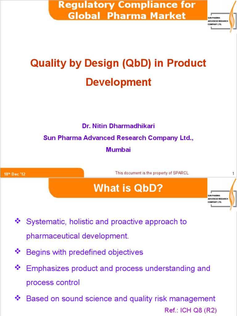 DR N Dharmadhikari - QBD in Product Development | PDF | Tablet ...