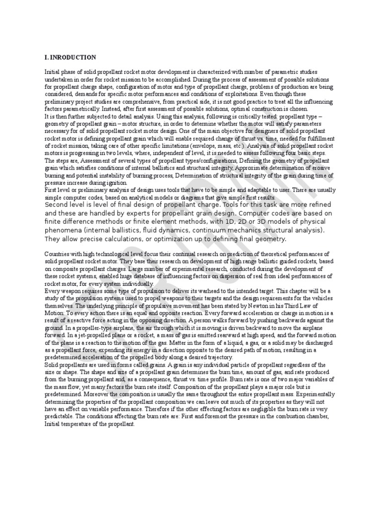 Star Grain in Propulsion | PDF | Propellant | Rocket