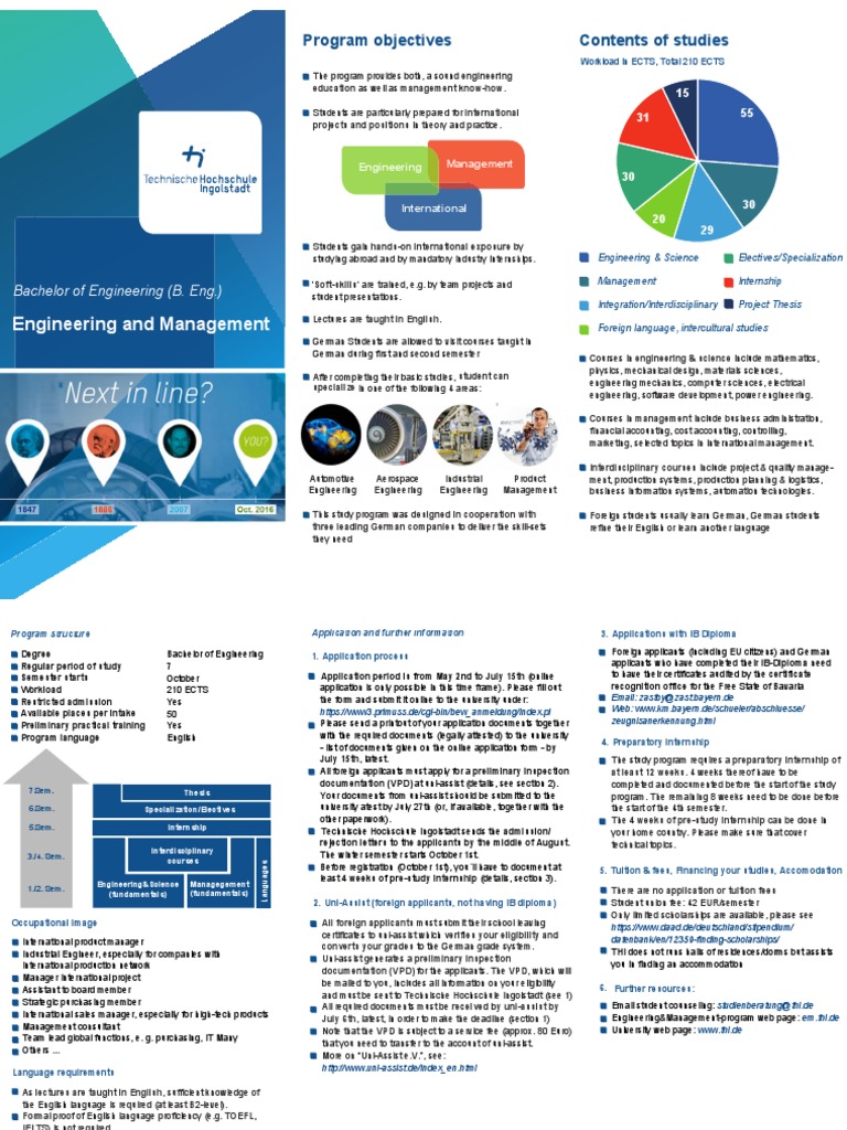 2016 Flyer Engineering and Management | PDF | Engineering | Internship
