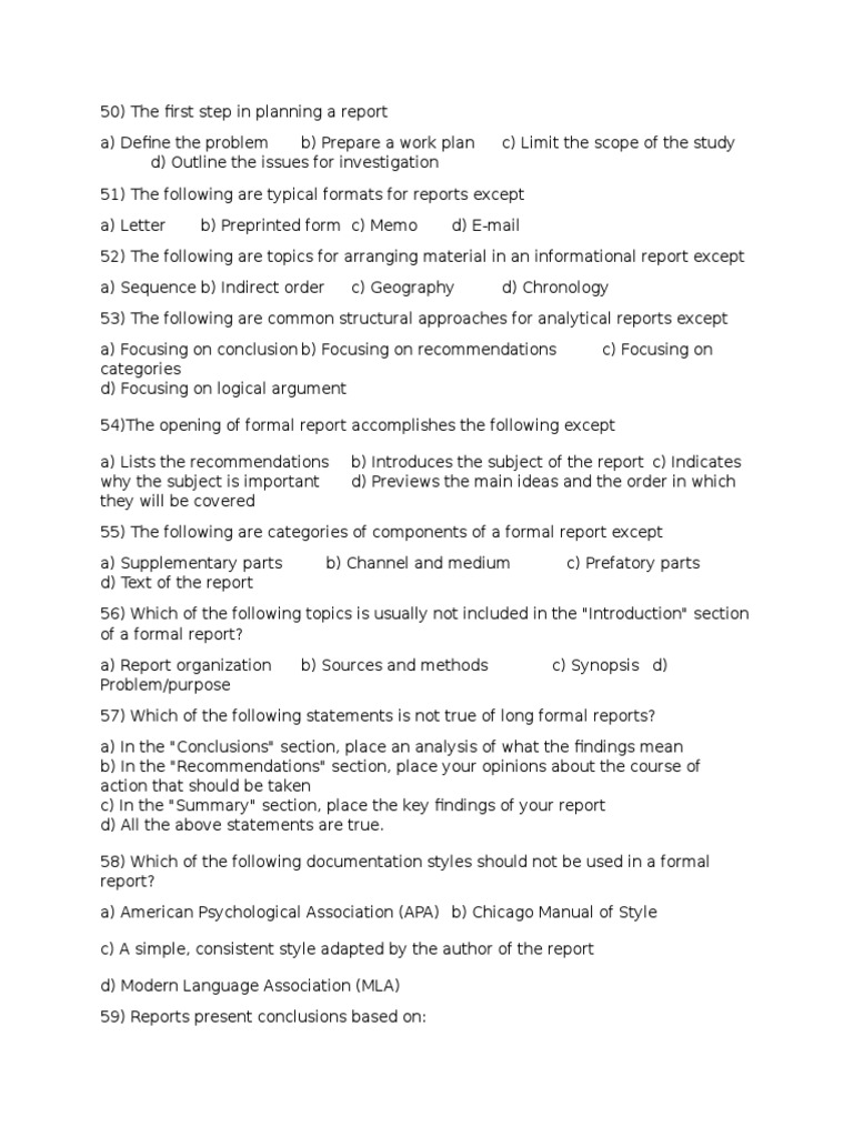 The First Step in Planning A Report | PDF | Memorandum | Epistemology