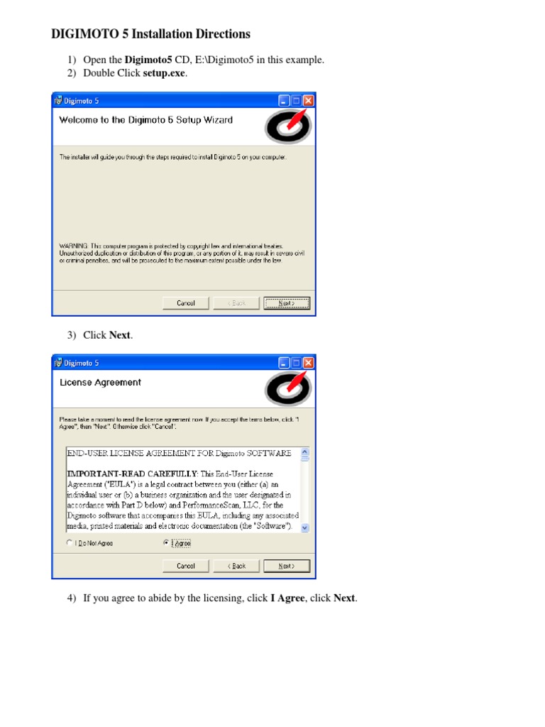 Digimoto 5.0 Installation Directions PDF | PDF