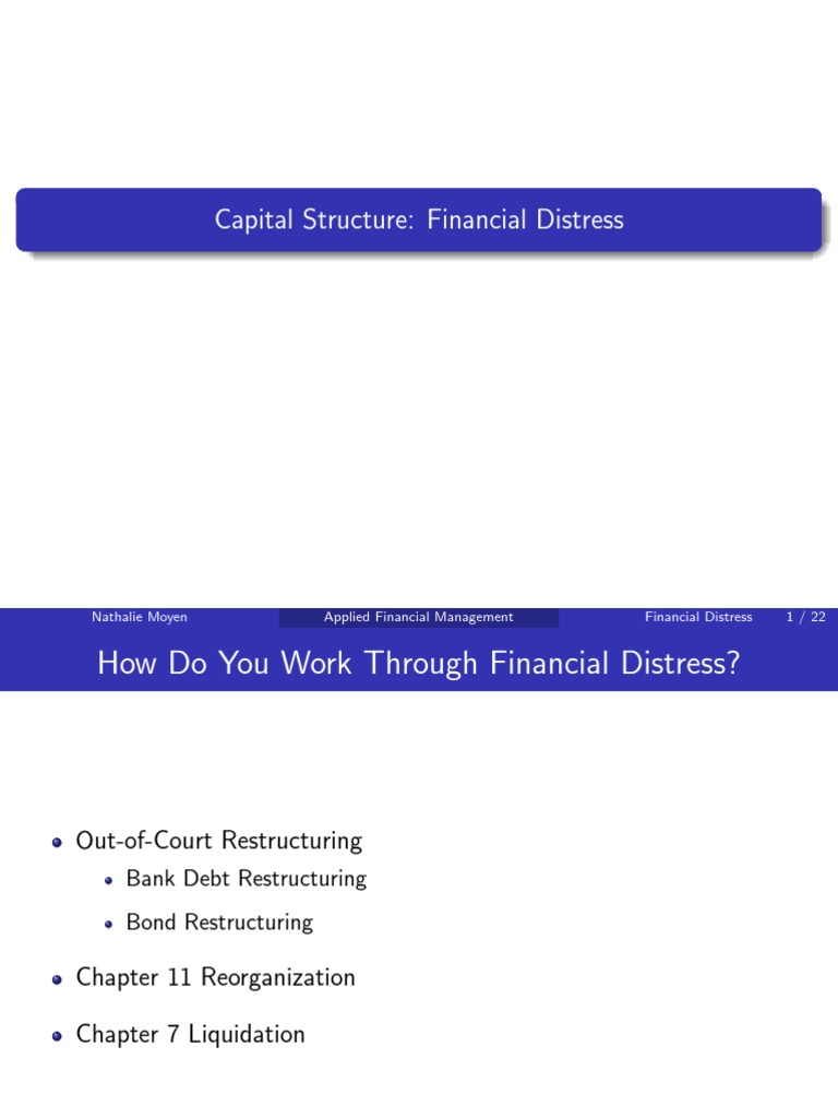 Capital Structure: Financial Distress | PDF | Chapter 11 | Bankruptcy