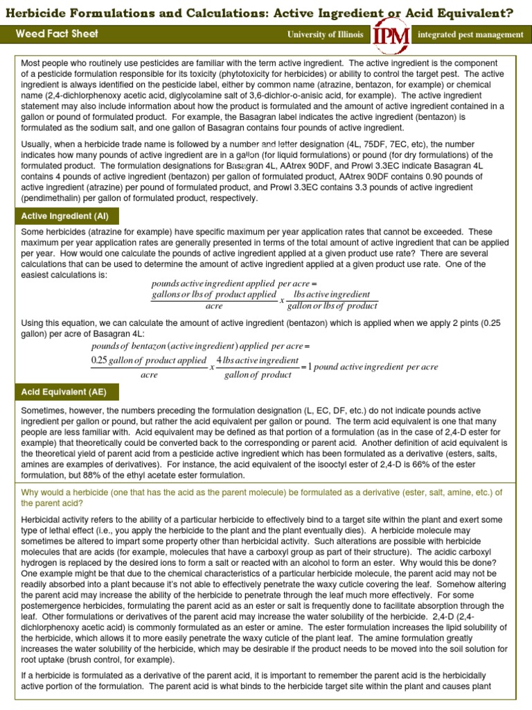 Weed Fact Sheet: Integrated Pest Management University of Illinois ...