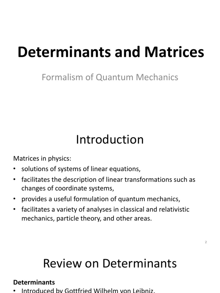 Determinants and Matrices | PDF | Determinant | Matrix (Mathematics)