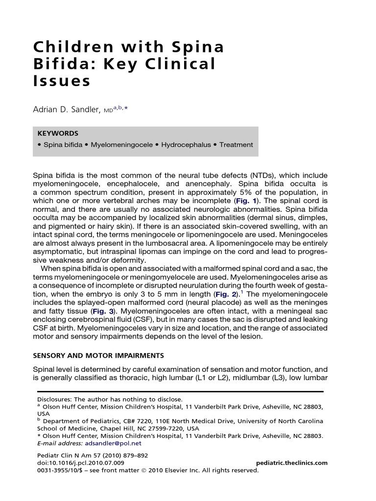 Children With Spina Bifida | PDF | Folic Acid | Diet & Nutrition