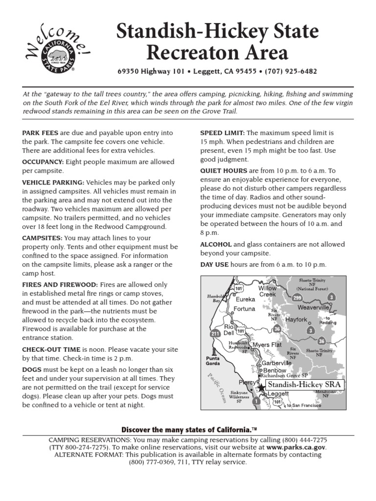 Standish-Hickey State Recreaion Area Campground Map | PDF | Campsite ...