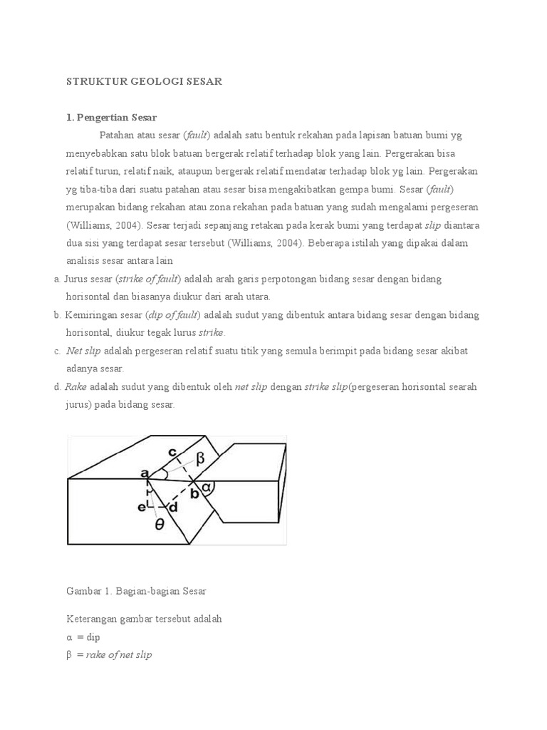 Klasifikasi dan Struktur Sesar Geologi | PDF | Ilmu Sosial