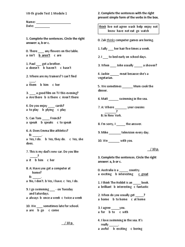 Test 1 Module 1 7-9 PDF | PDF | Leisure