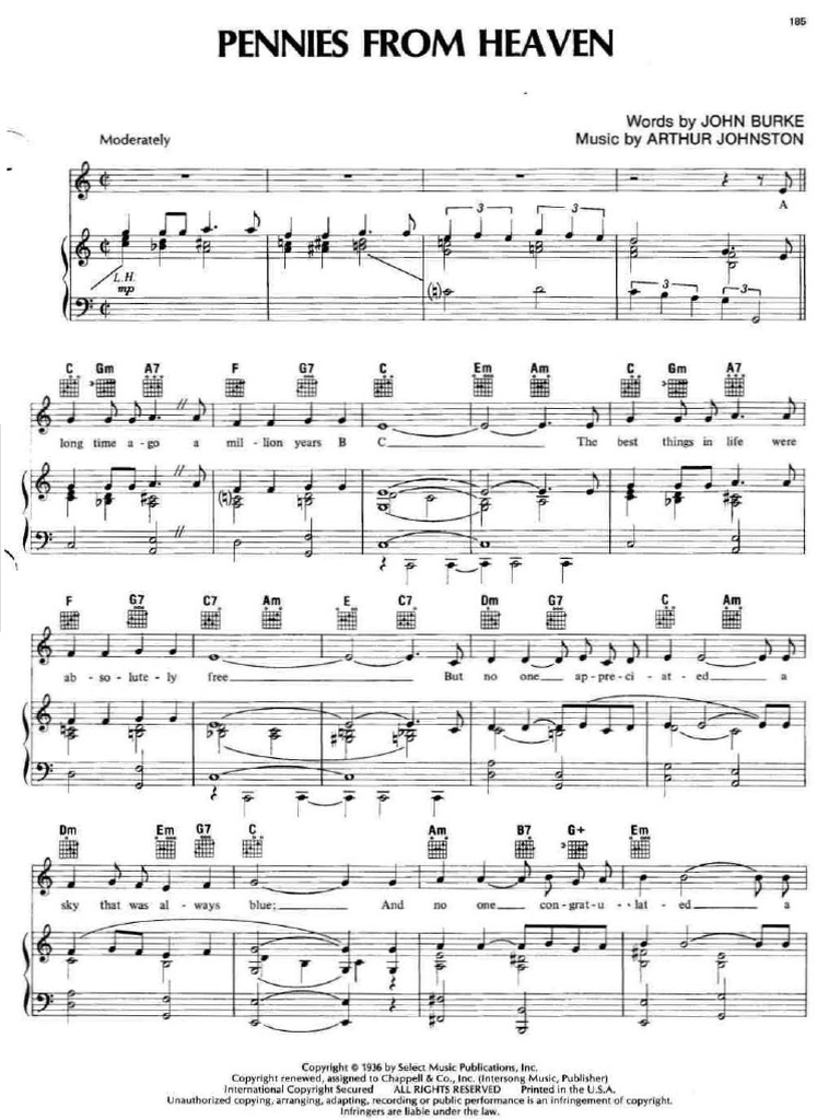 Pennies From Heaven - Arthur Johnston | PDF