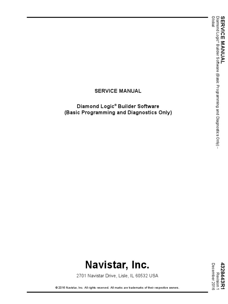 Navistar, Inc.: Service Manual Diamond Logic Builder Software (Basic ...
