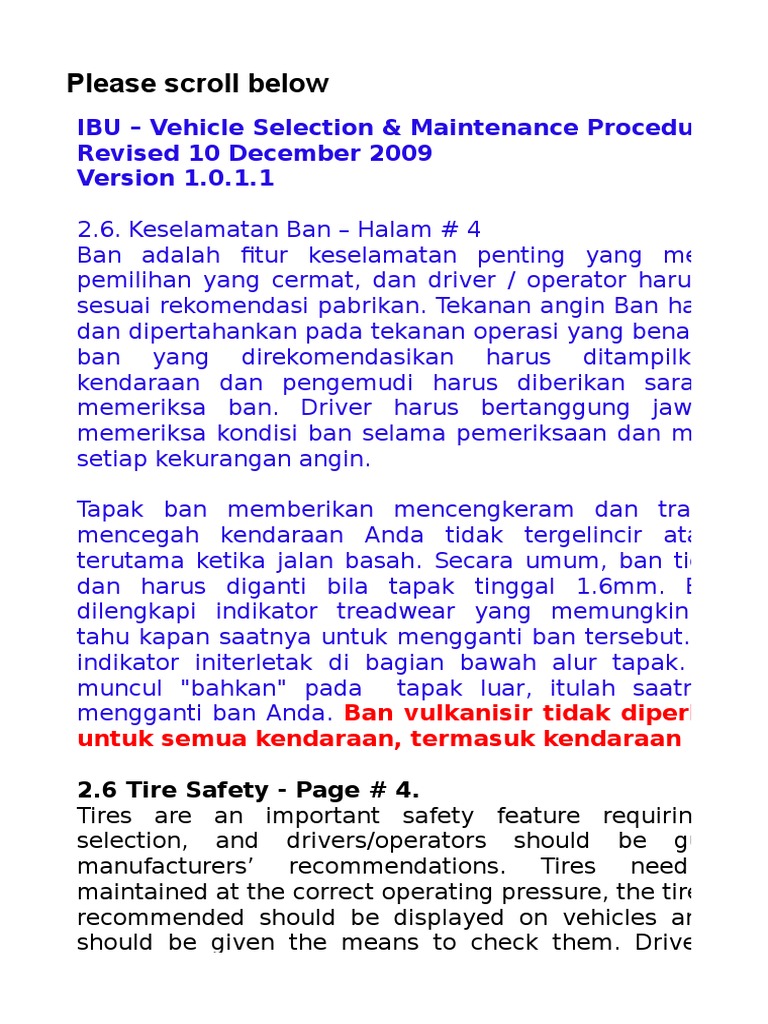 Pre-Mob Inspection Checklists 2 January 2016 | PDF | Tire | Leak