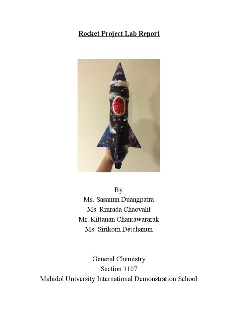 Rocket Project Lab Report | PDF | Sodium Bicarbonate | Mole (Unit)