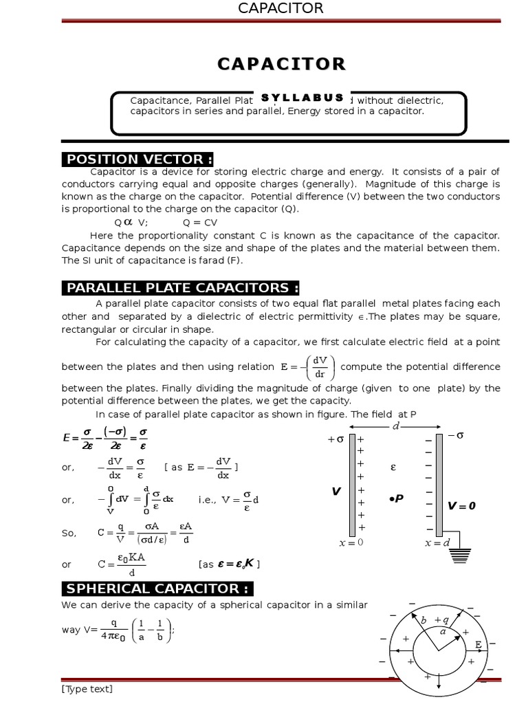 Capacitor | PDF | Dielectric | Capacitor