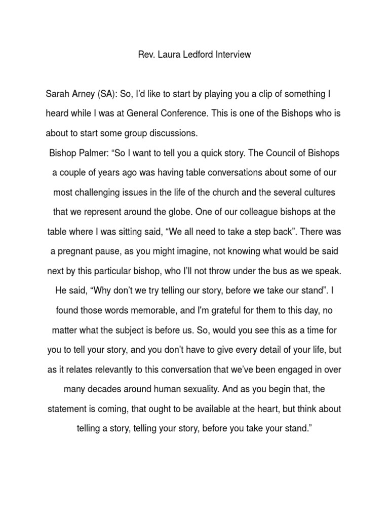 Laura Ledford | PDF | United Methodist Church | Methodism