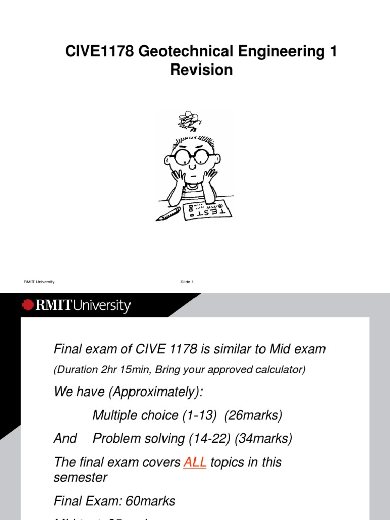 Geotechnical Engineering 1 (RMIT) Course Revision | PDF | Building ...