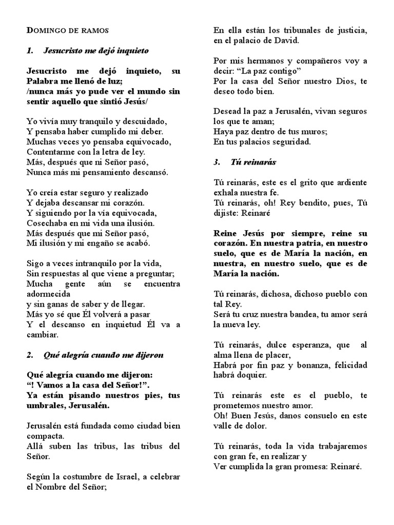 1. Jesucristo me dejó inquieto: Omingo DE Ramos | Amor | Cristo (título)