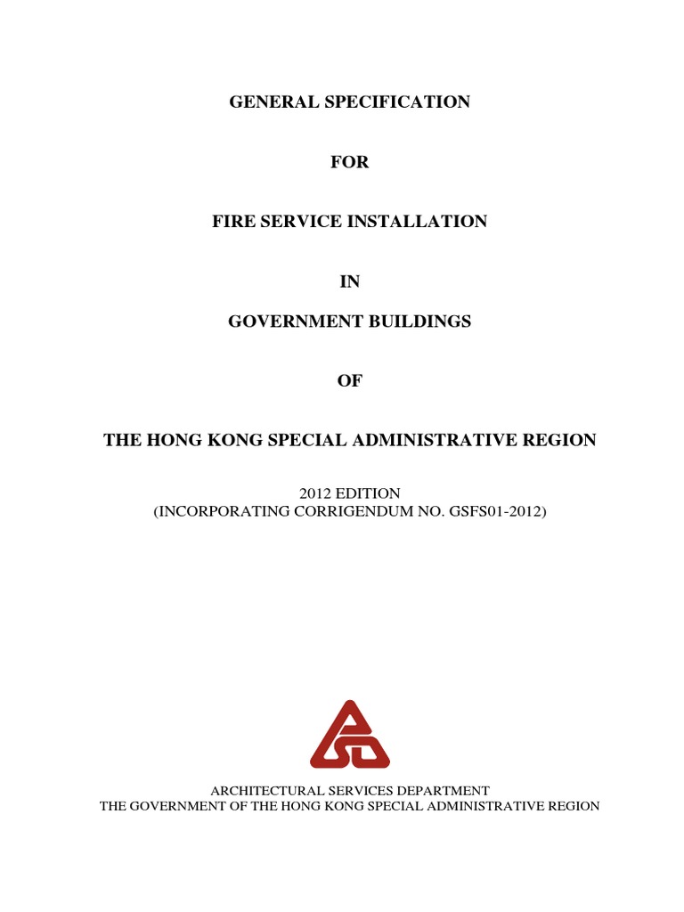 Fire Service Installation Specification 2012 | PDF | Fire Sprinkler ...