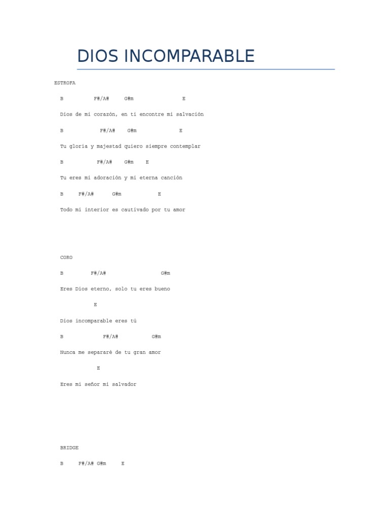 Dios Incomparable | PDF | Teología | Monoteísmo