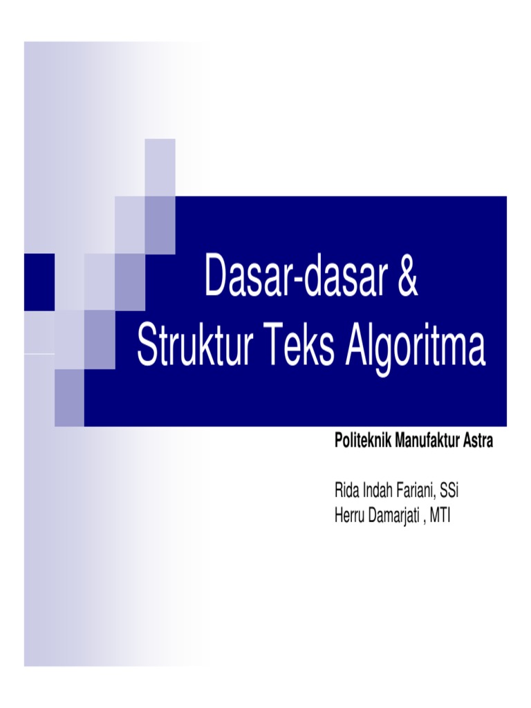 Struktur Teks Algoritma | PDF