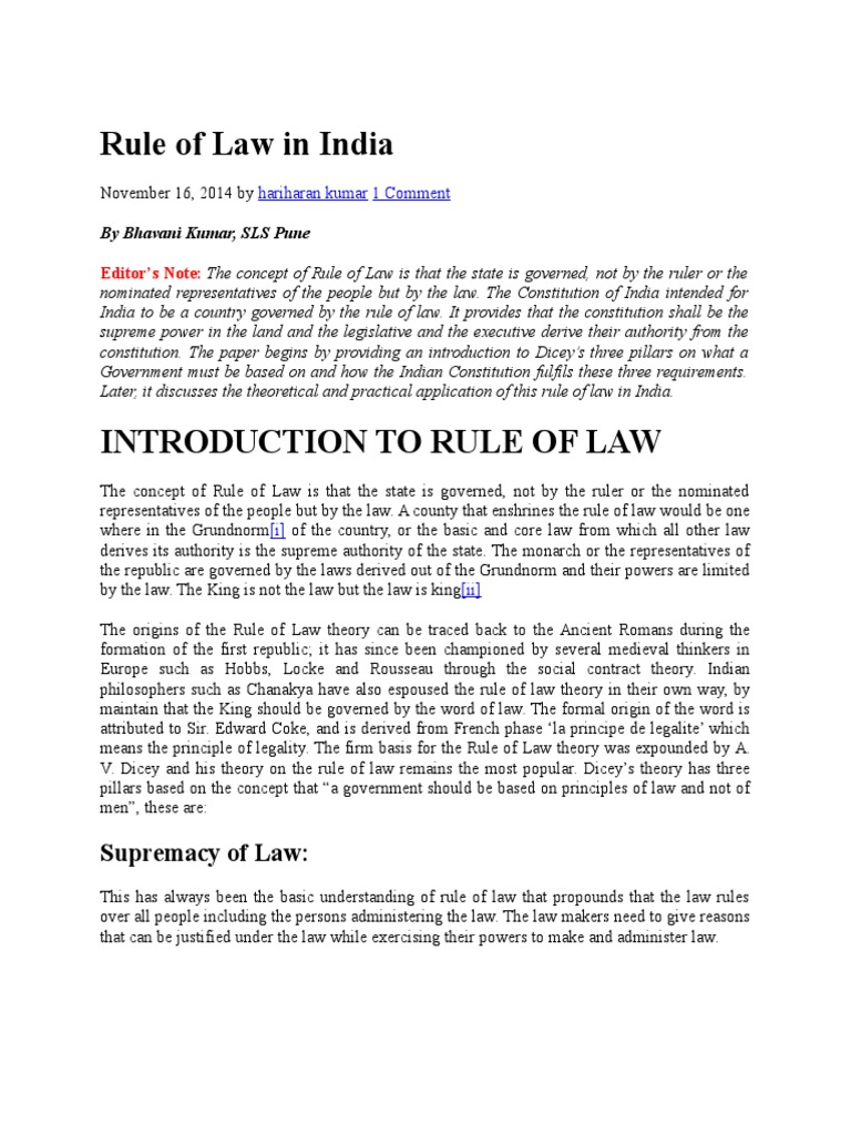 Rule of Law | PDF | Rule Of Law | Jurisprudence