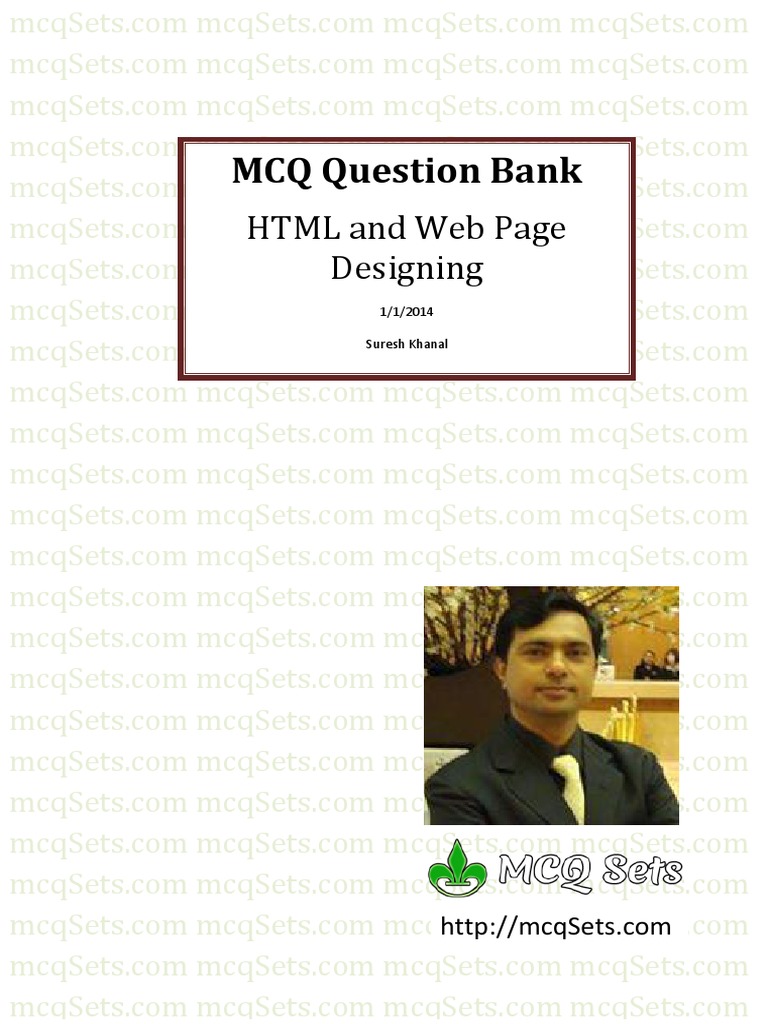 HTML MCQ Bank PDF | PDF | Html Element | Html