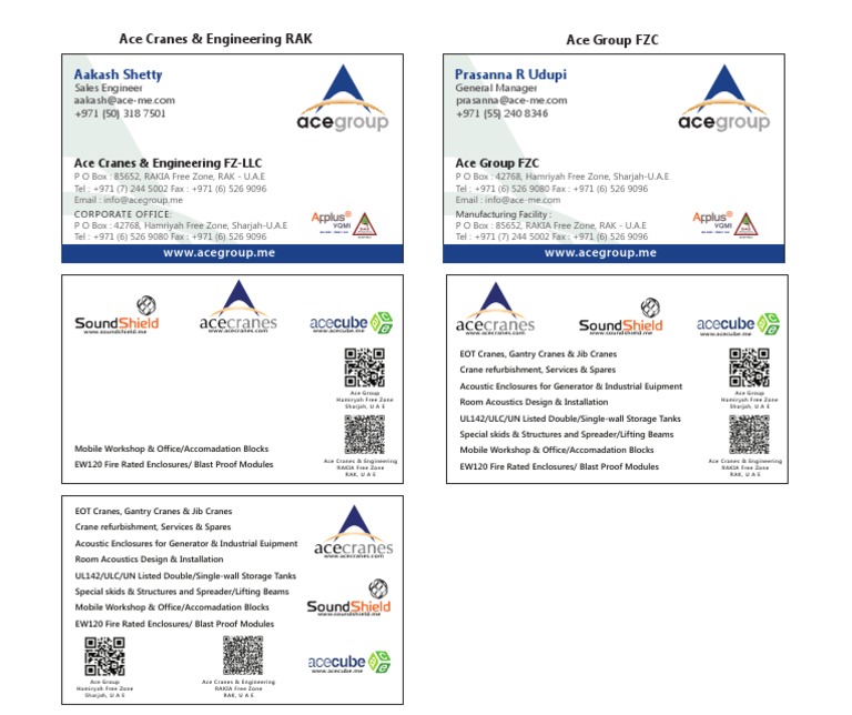 Ace Group Rev 7 | PDF | Crane (Machine) | Machines