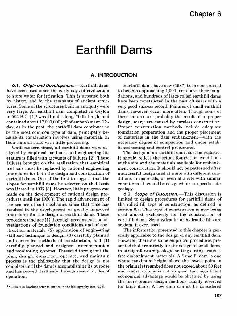 Small Dams - Cap 6,7 - Earthfill and Rockfill Dams | PDF | Dam | Soil ...