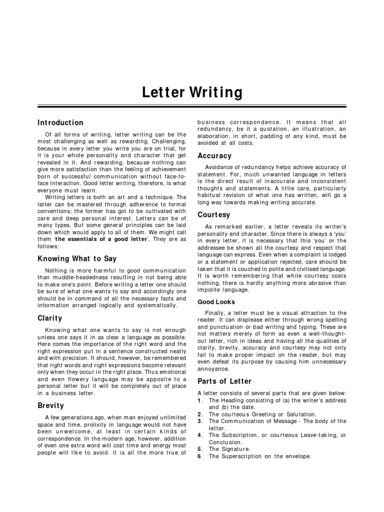 Format of The Letter Writing PDF | PDF | Semiotics | Text