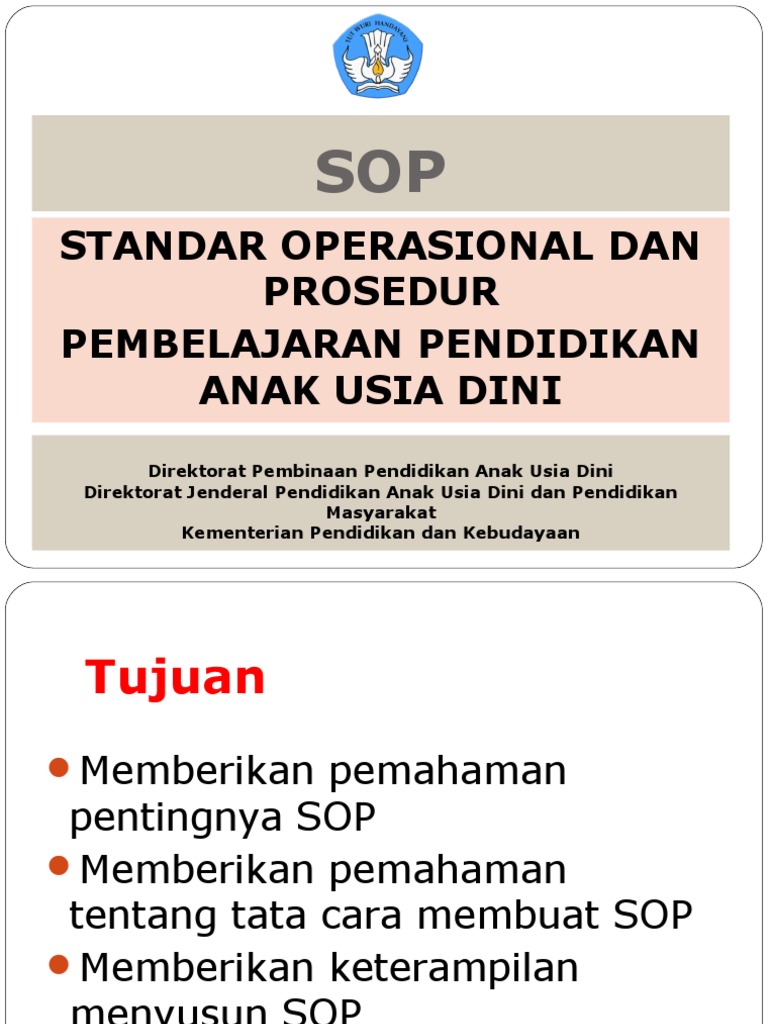 SOP Pembelajaran PAUD Kurikulum Merdeka | PDF | Karier & Perkembangan