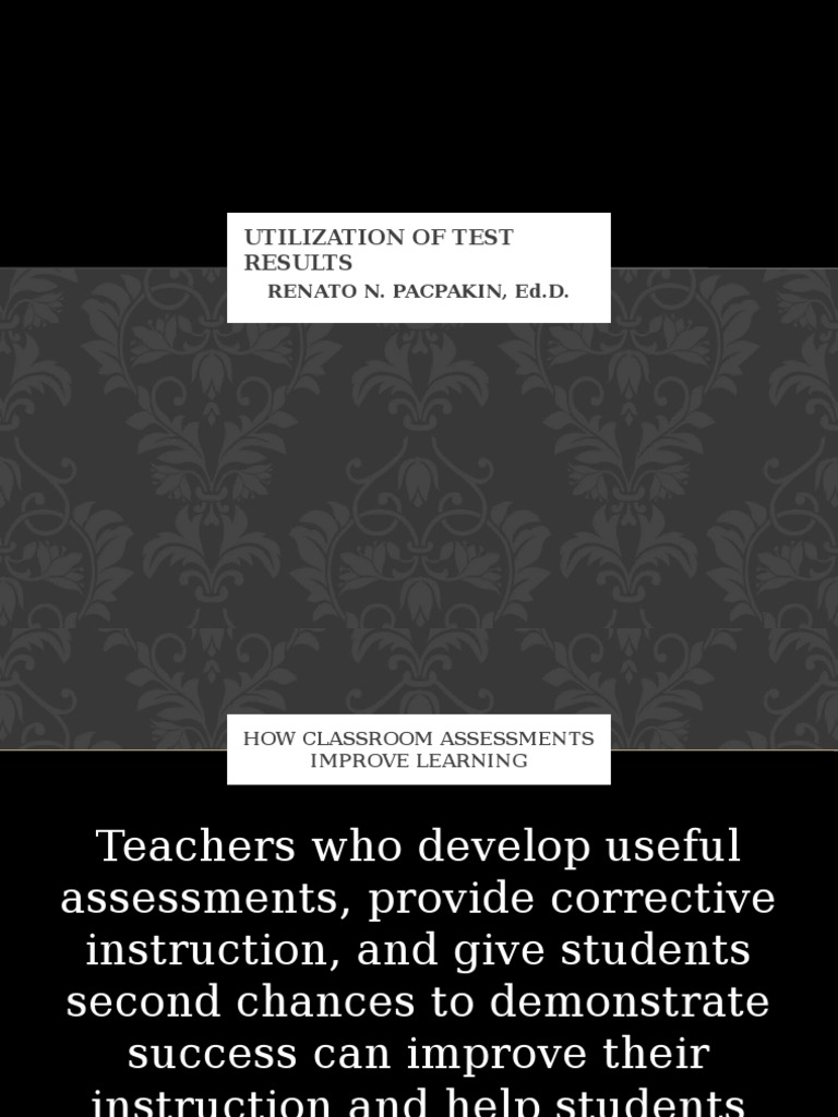 Utilizing Test Results for Student Success | PDF | Educational ...