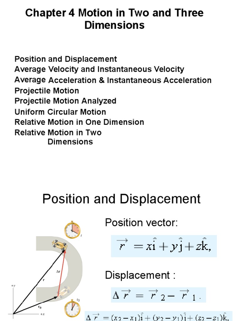 Motion in Two and Three Dimentions | PDF | Acceleration | Speed