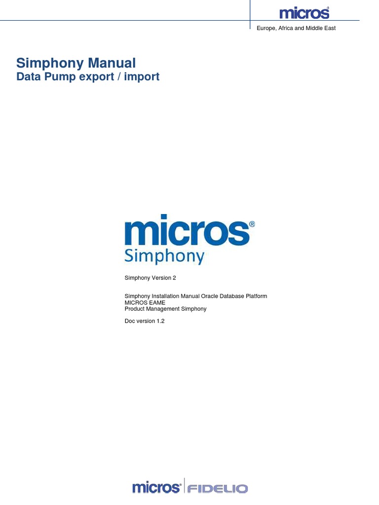 Simphony - Oracle How To Restore A Datapump | PDF | Oracle Database ...