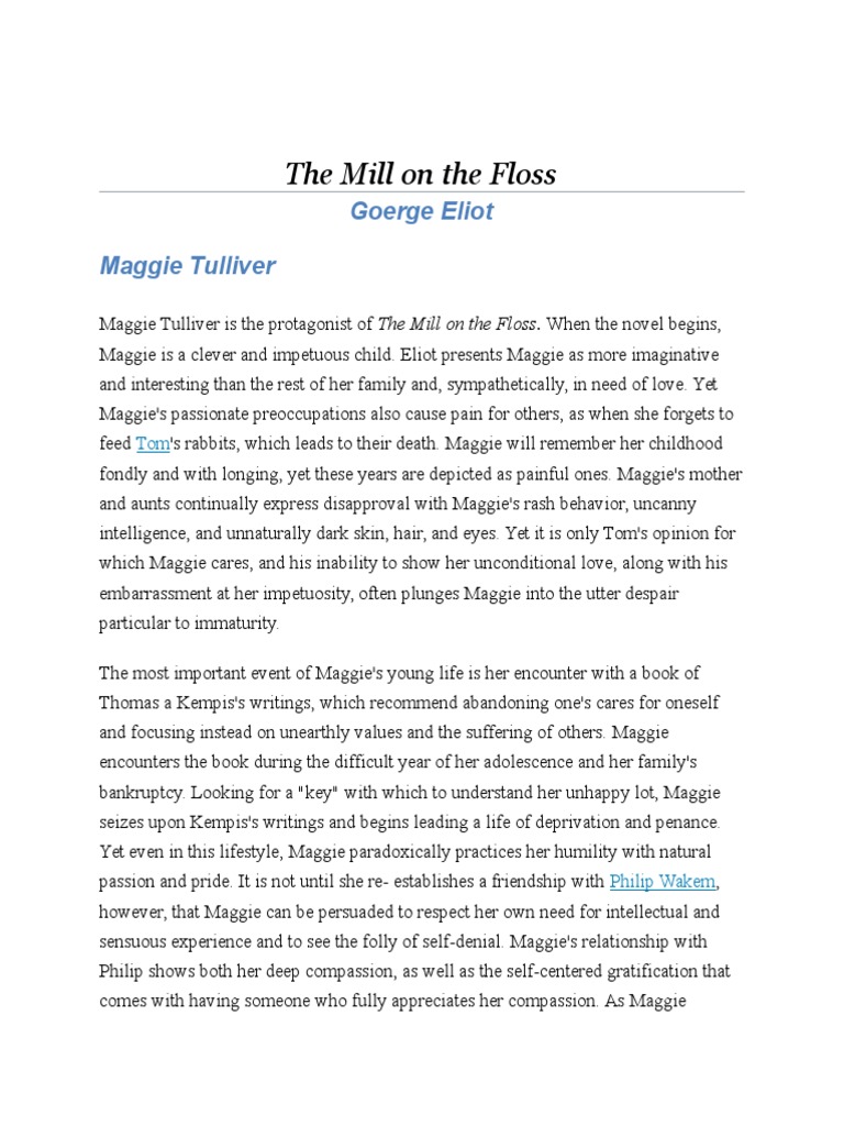 Character Analysis in The Mill on the Floss | PDF | The Mill On The Floss