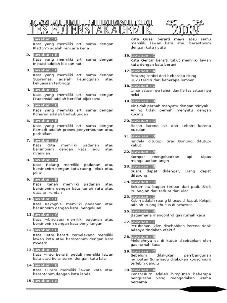 Kumpulan Soal STAN TPA Finals | PDF