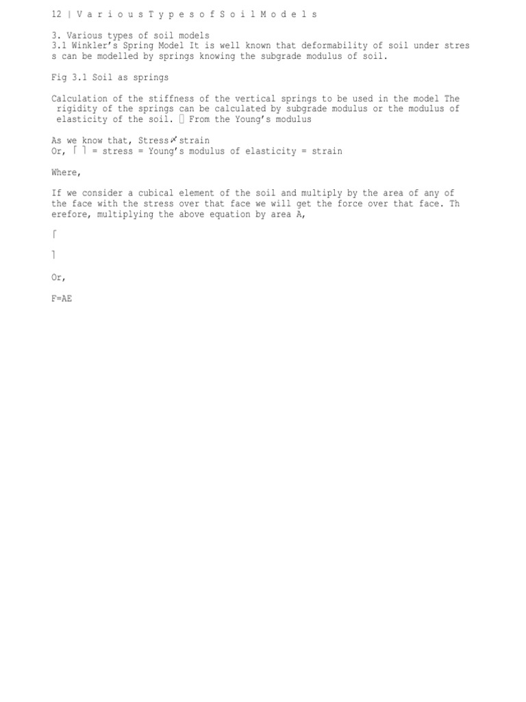 Winkler Spring Model in Soil Analysis | PDF | Young's Modulus ...