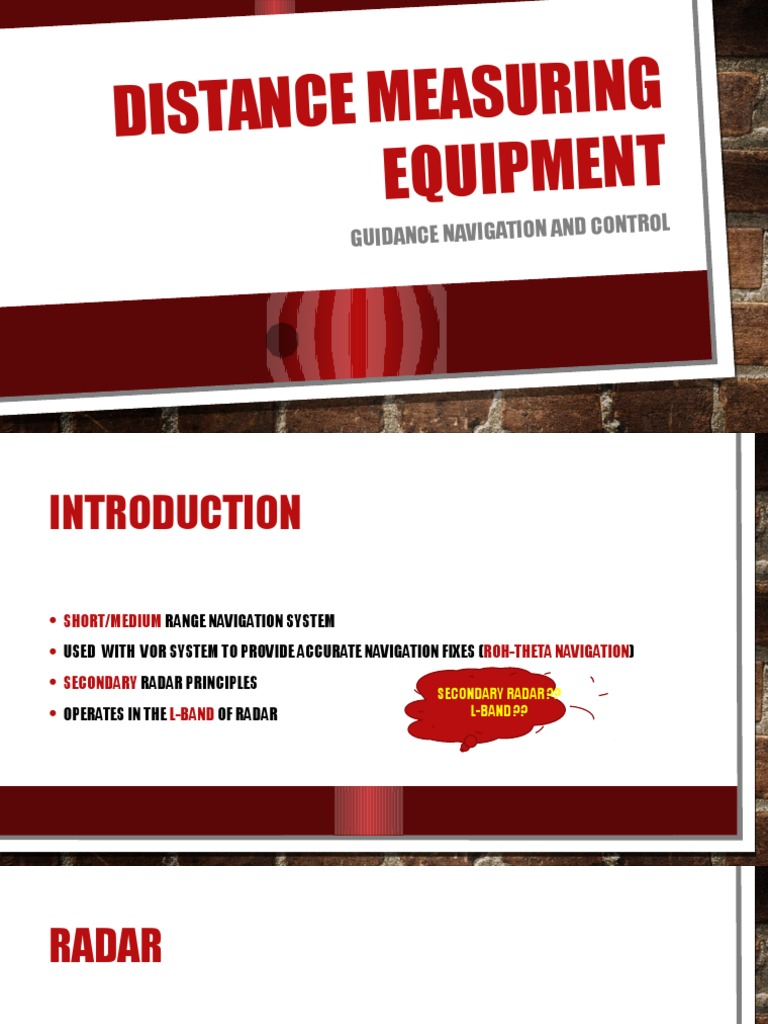 Distance Measuring Equipment | Radar | Radio